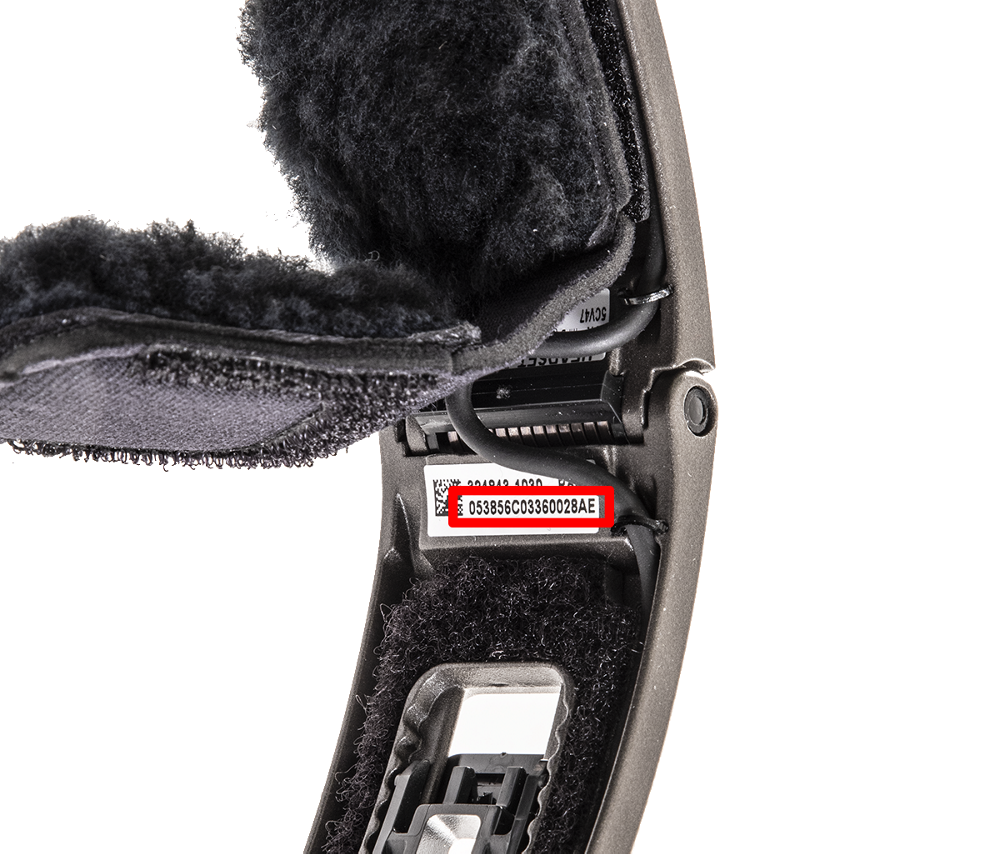 Serial number page—headsets