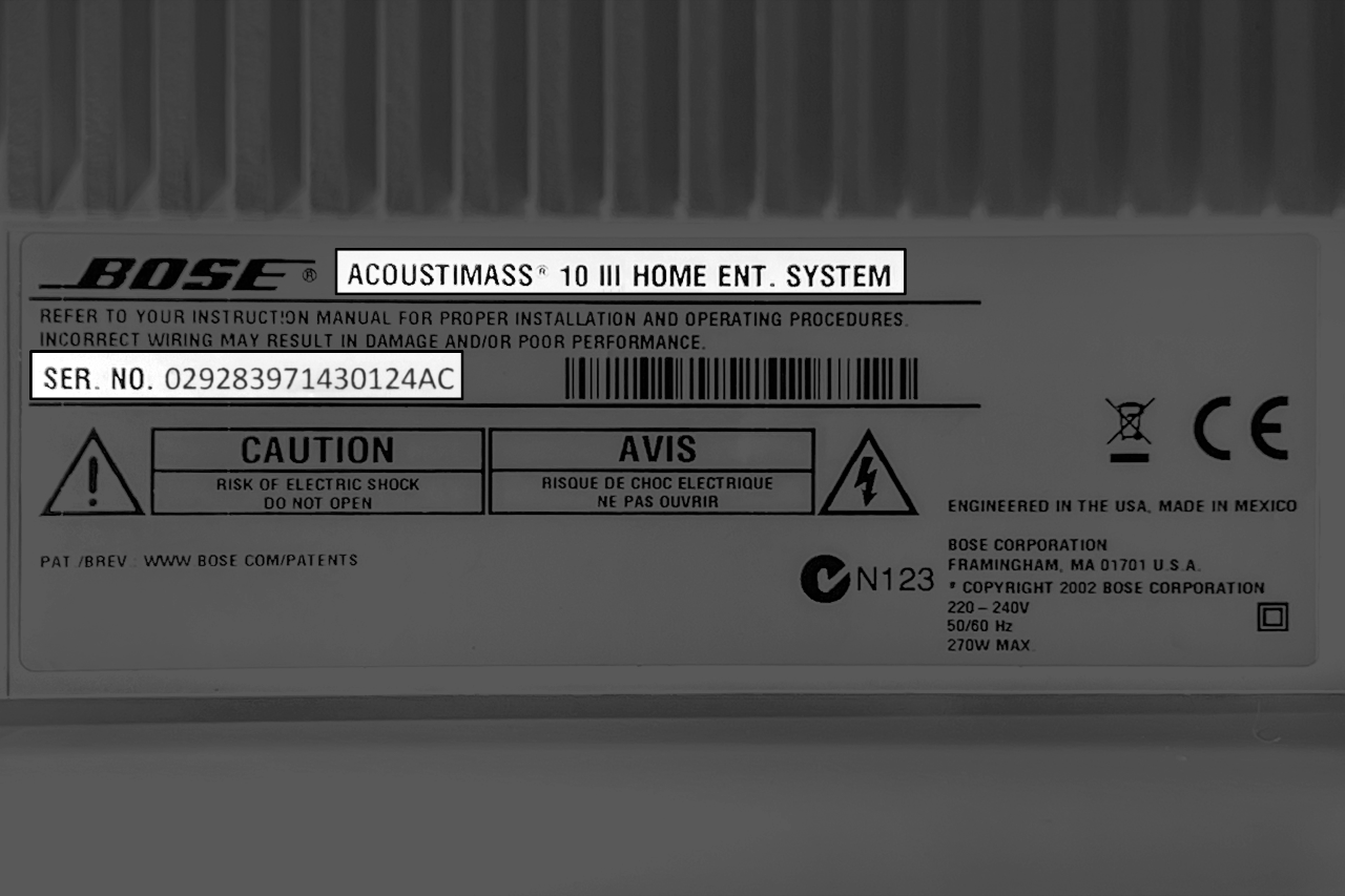 Bass module recall | Safety information | Bose
