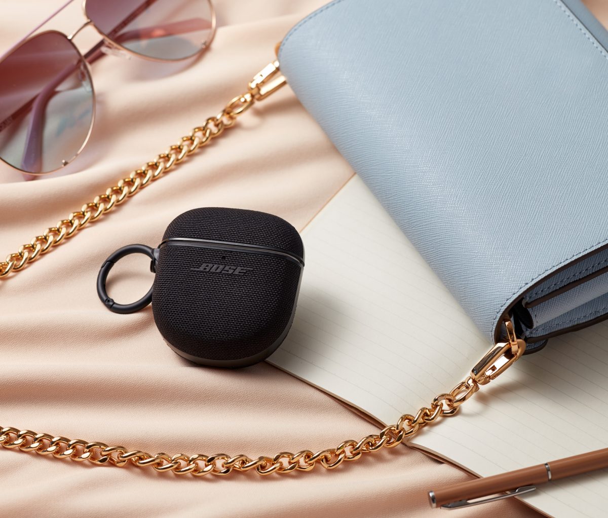 Fabric Protective Earbud Carry Case with Clasp for QC Earbuds II | Bose